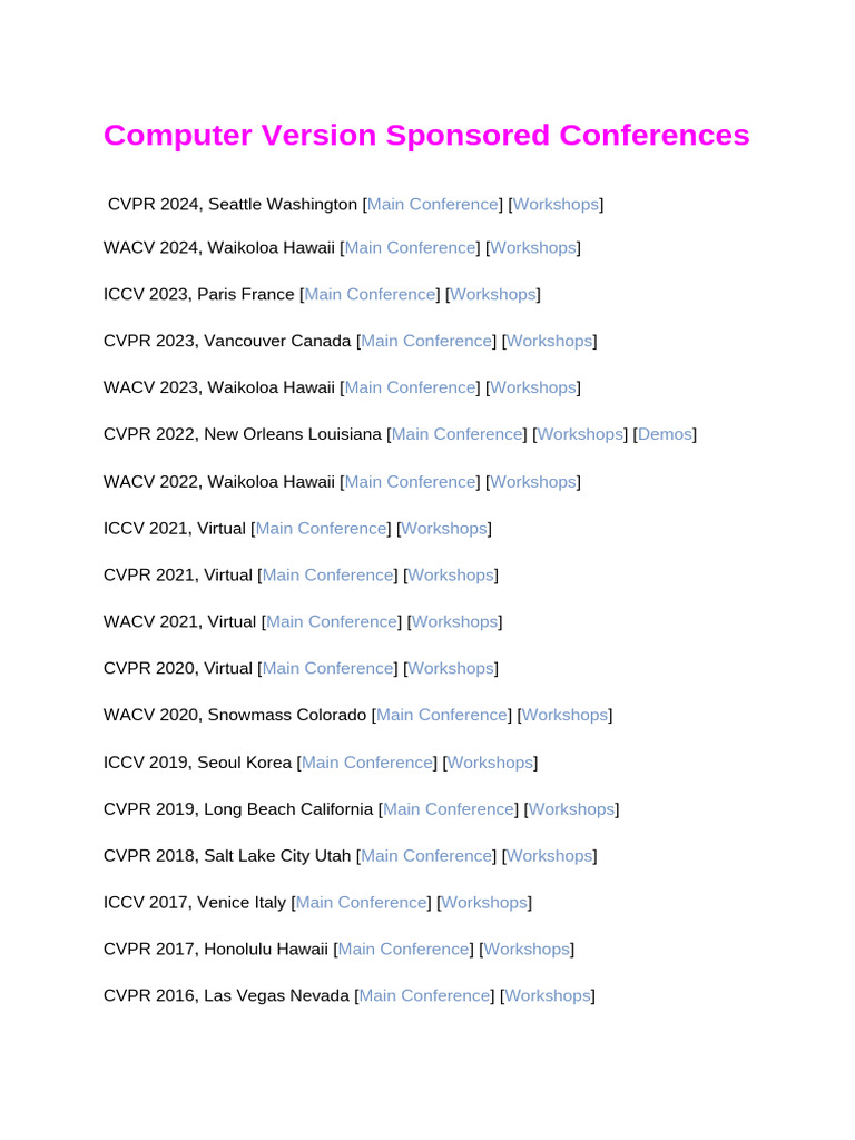 Computer Vission Resource | PDF