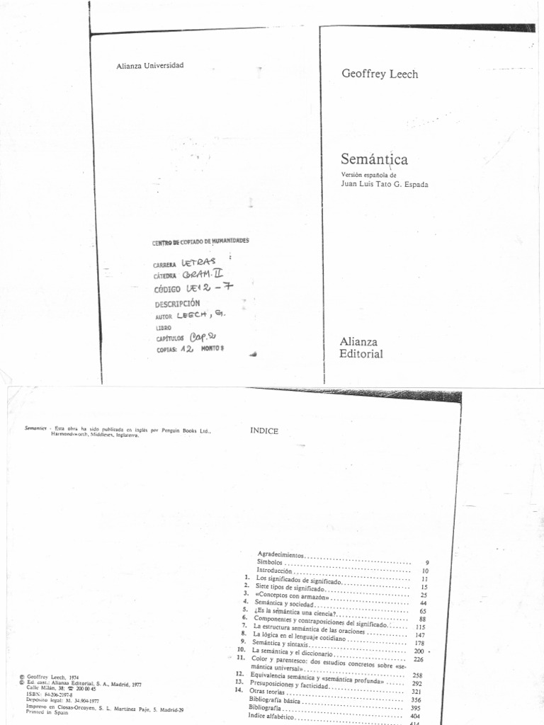 01. 1 LECTURA Leech Siete Tipos de Signficado | PDF