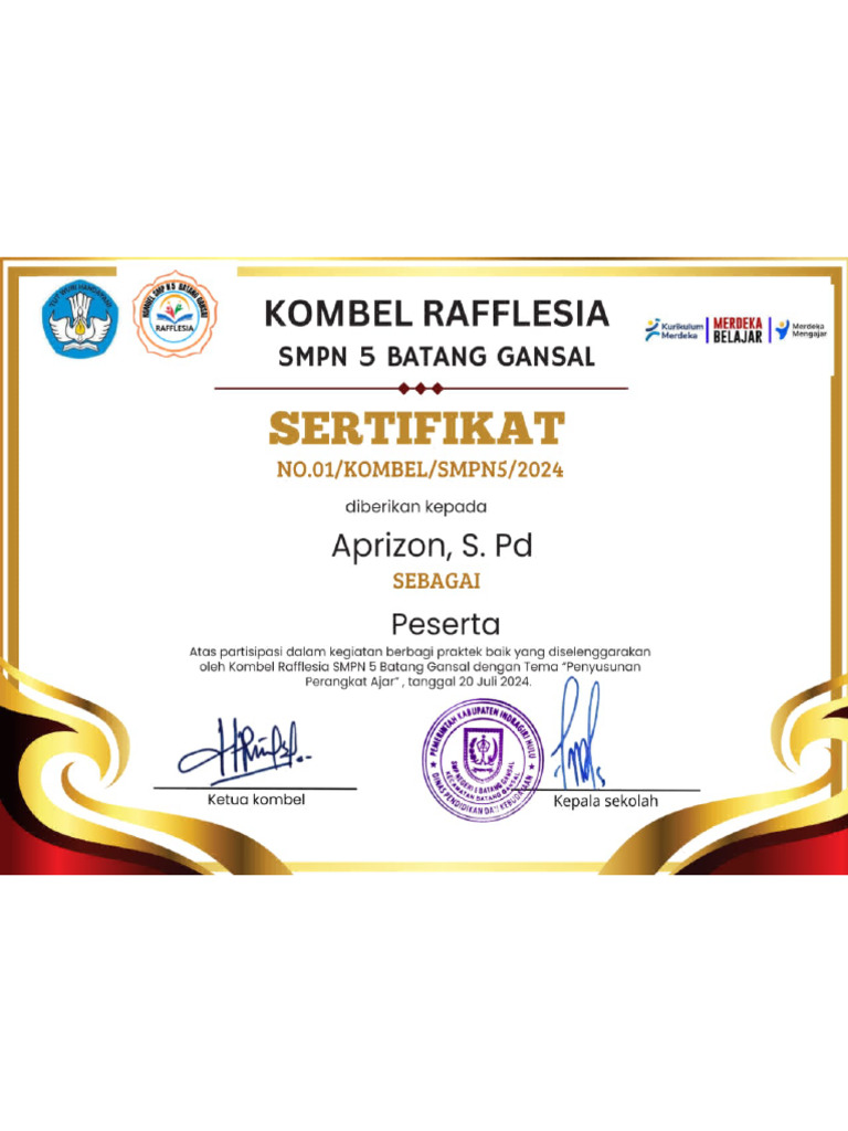 Sertifikat Kombel | PDF