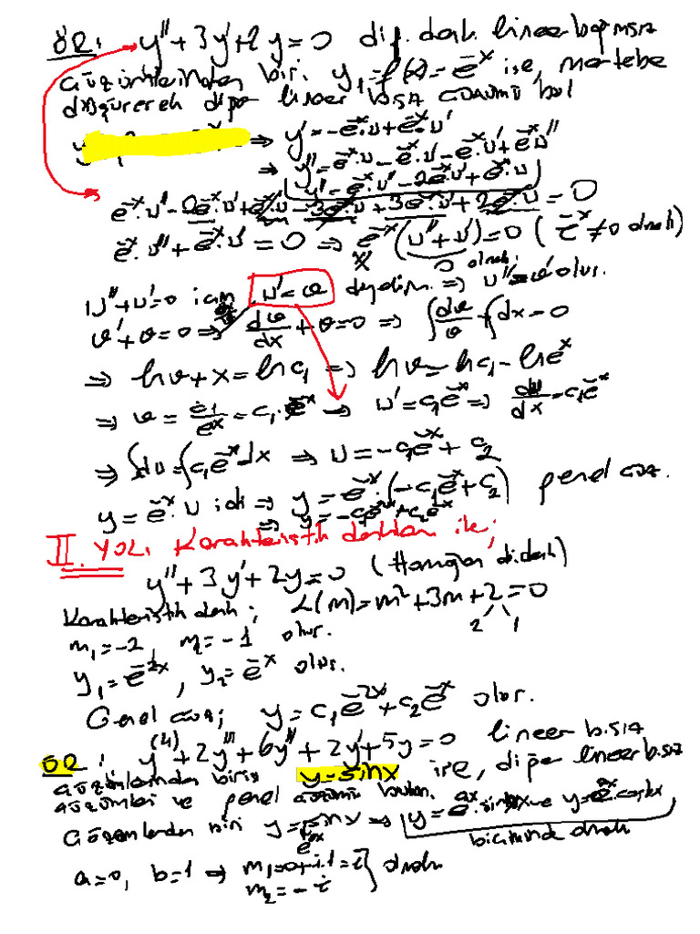 Dif+Denk+Genel+Tekrar Final | PDF