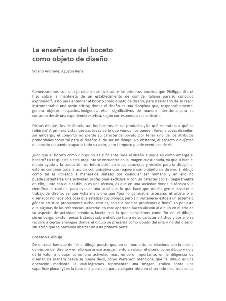 La Enseñanza Del Boceto | PDF | Diseño | Dibujo