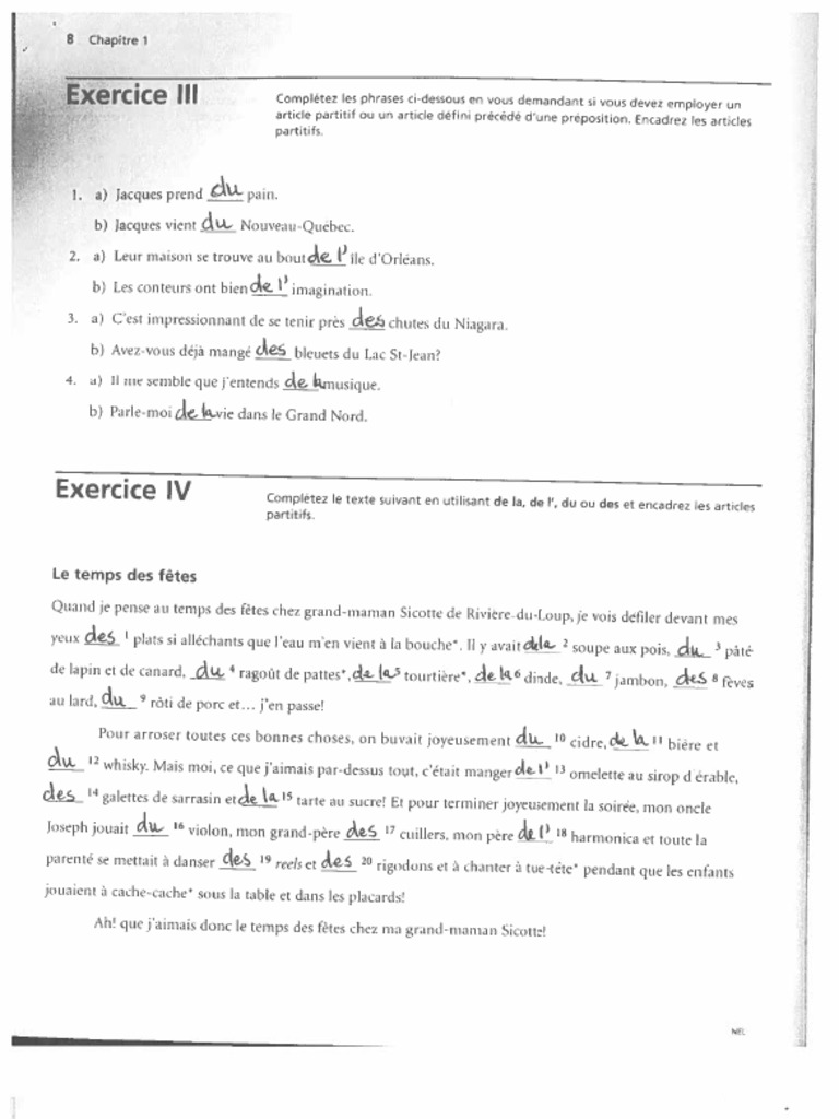 corrige des exercices faits en classe (1) | PDF