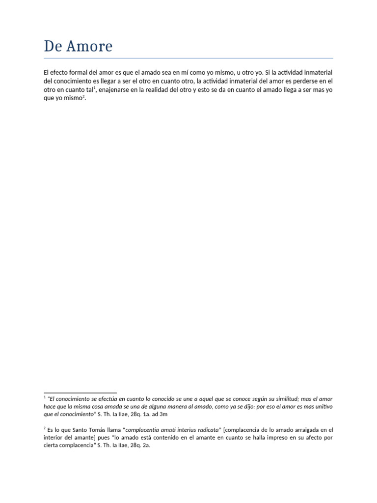 De Amore | PDF
