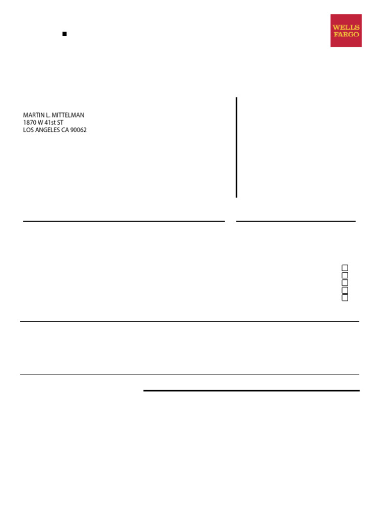 Wells Fargo Business Account Statement 2023 | PDF | Overdraft | Transaction Account