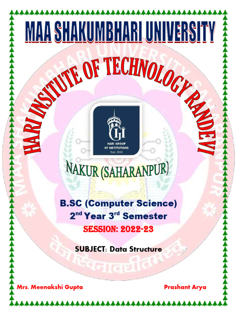 Prashant Arya DS 3rd Sem File ? | PDF | Queue (Abstract Data Type ...