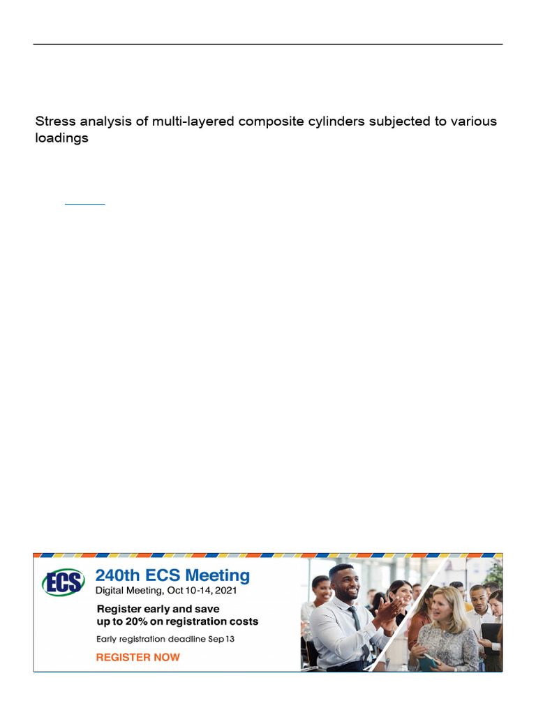 Stress Analysis of Multi-Layered Composite Cylinde | PDF | Stress ...