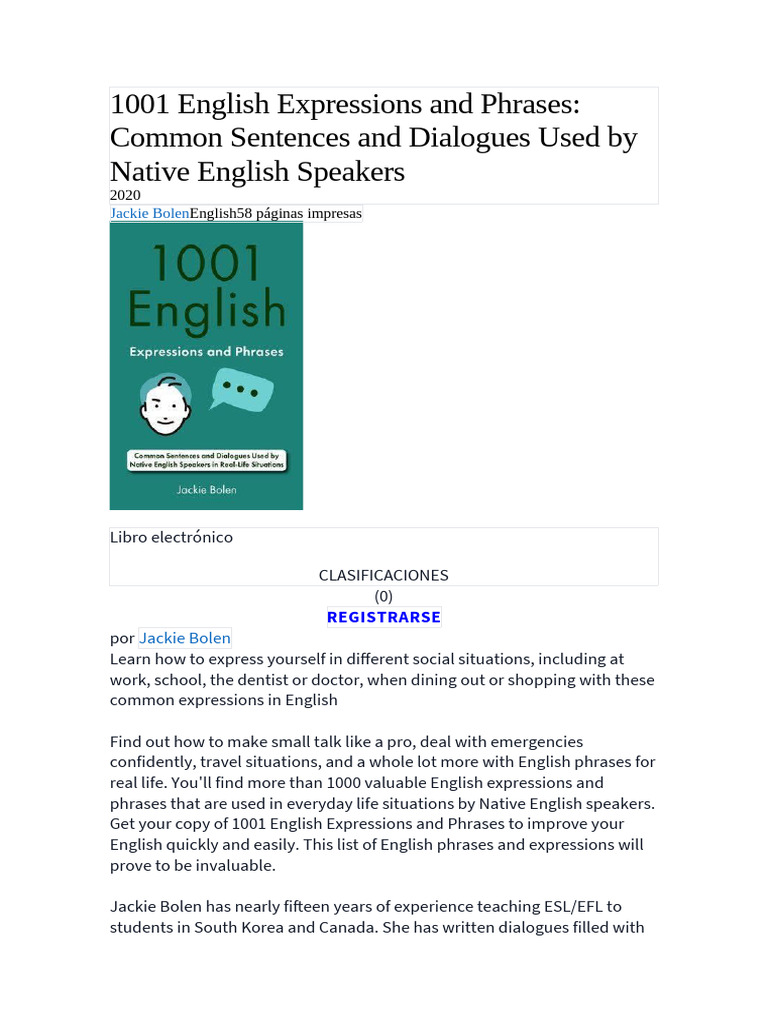 1001 English Expressions and Phrases | PDF