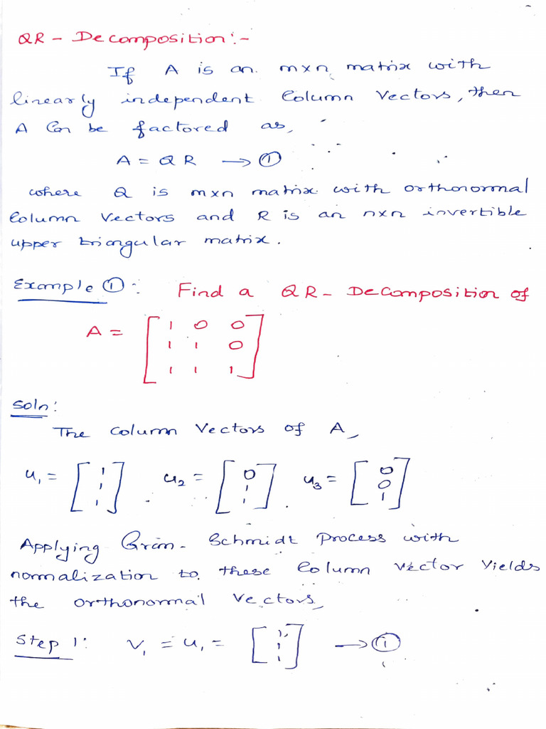 QR Decomposition Method | PDF