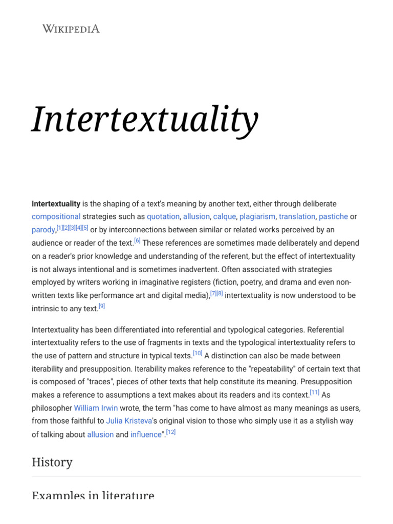 Understanding Intertextuality | PDF