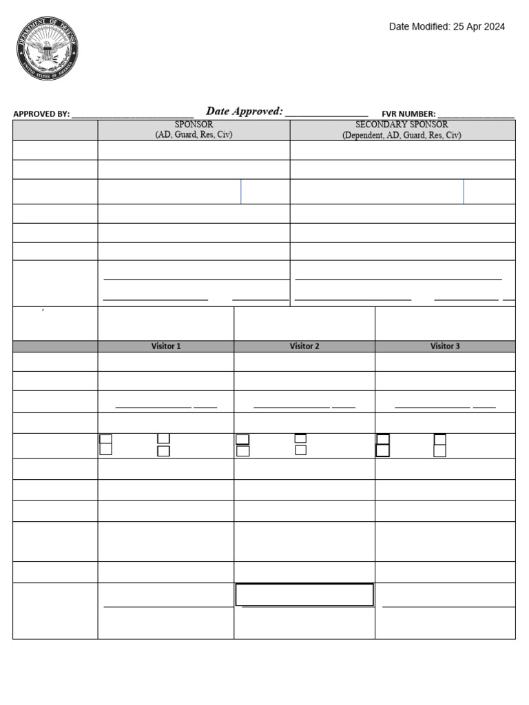 Foreign National Access Request Form | PDF | Government And Personhood ...