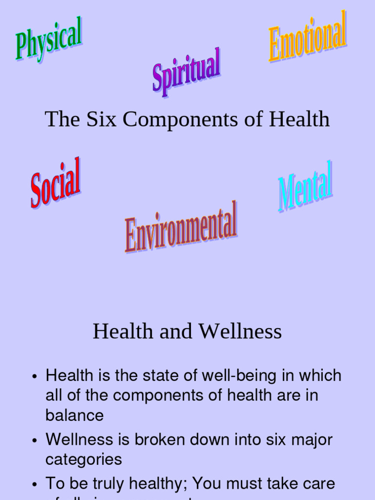 The Six Components of Health | PDF