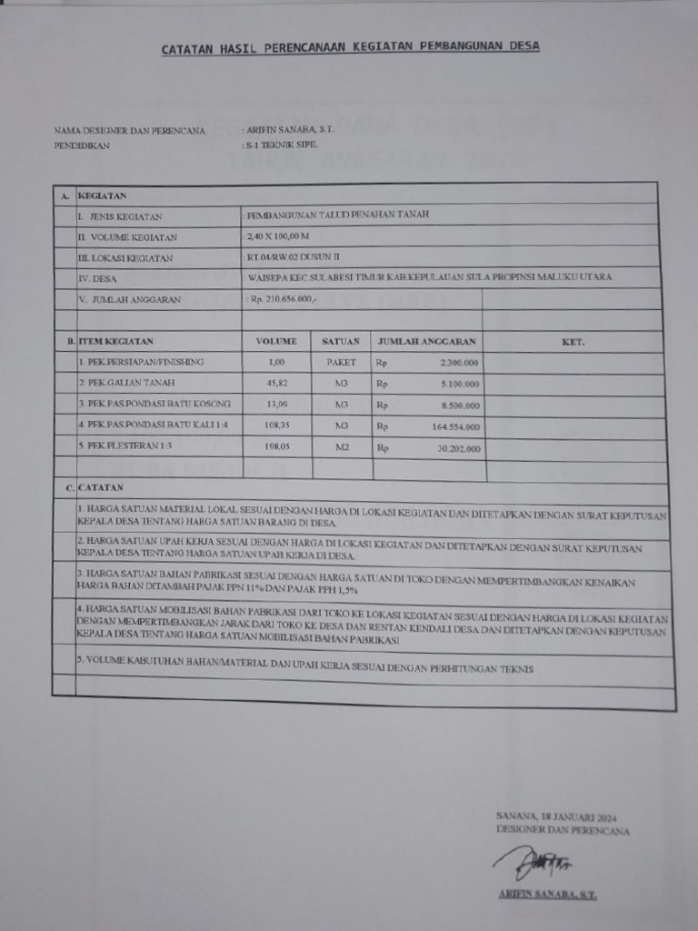 Rab-Pemb. Talud Penahan Tanah | PDF