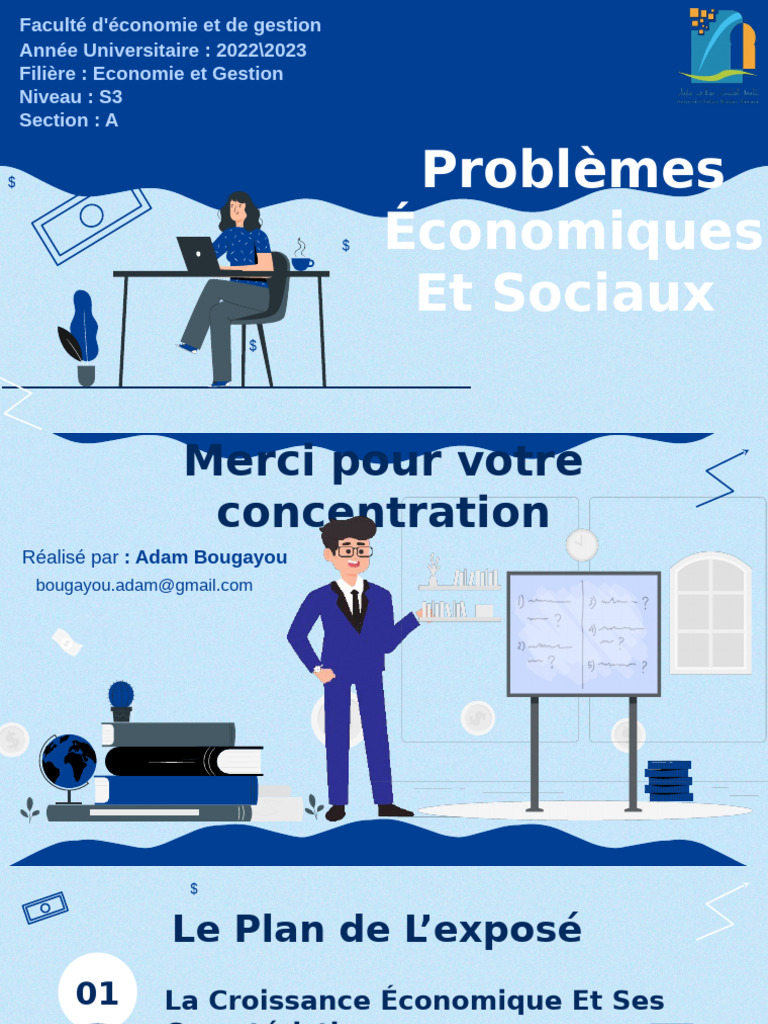 Problémes économiques et sociaux | PDF | Chômage | Croissance économique