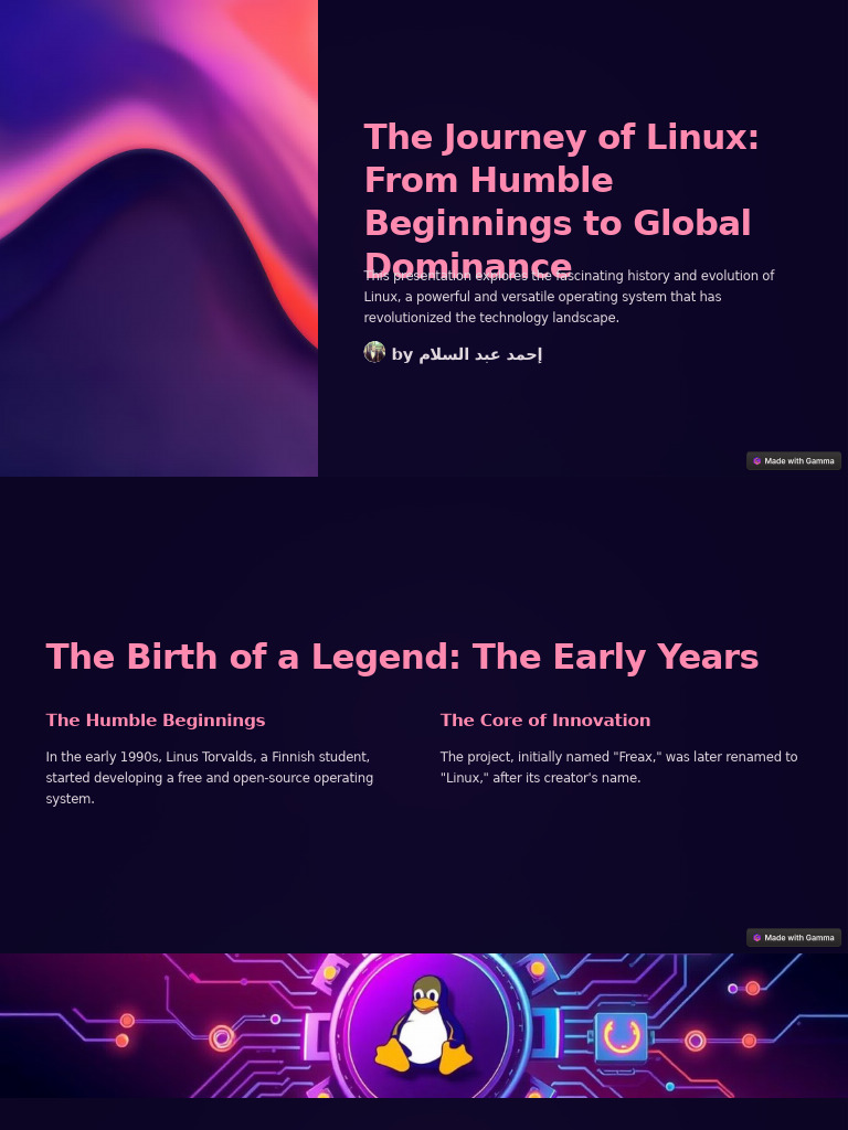 The Journey of Linux From Humble Beginnings To Global Dominance | PDF | Linux | Linux Distribution