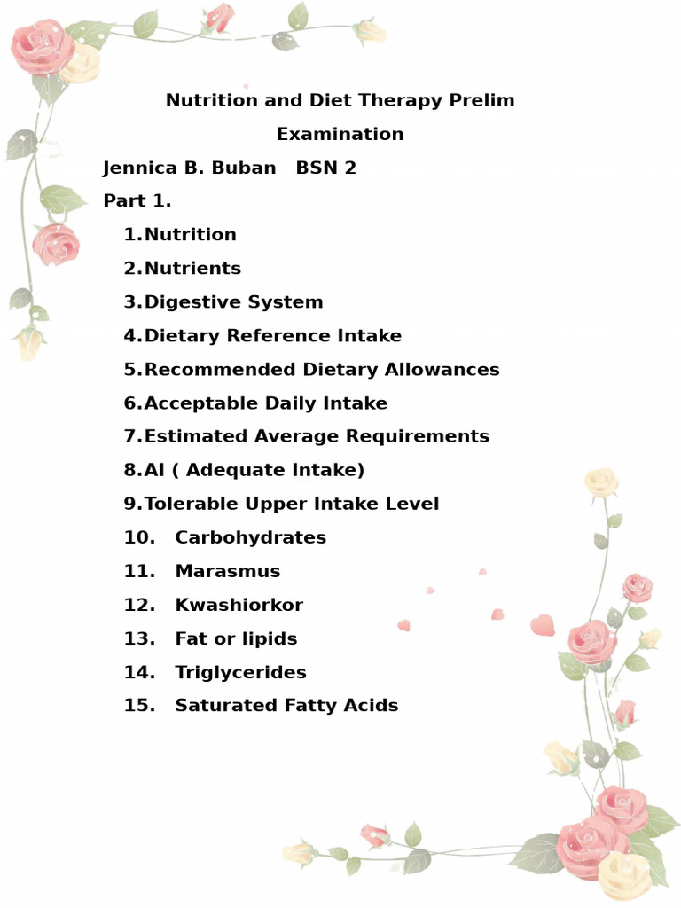 Share Nutri - Diet Therapy-Buban Jennica | PDF