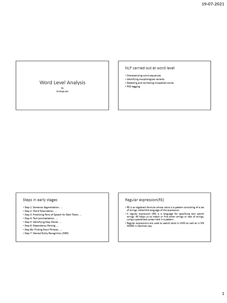 4.word Level Analysis-Regular Expression | PDF | Automata Theory ...