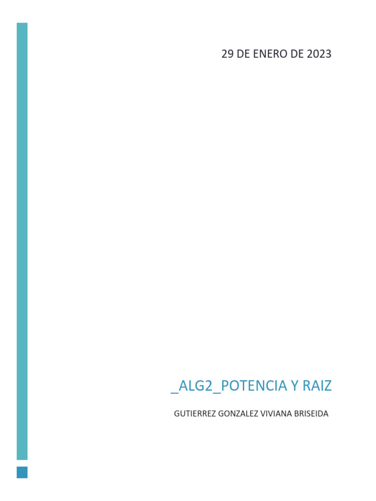 Alg2 Potencias y Raiz | PDF