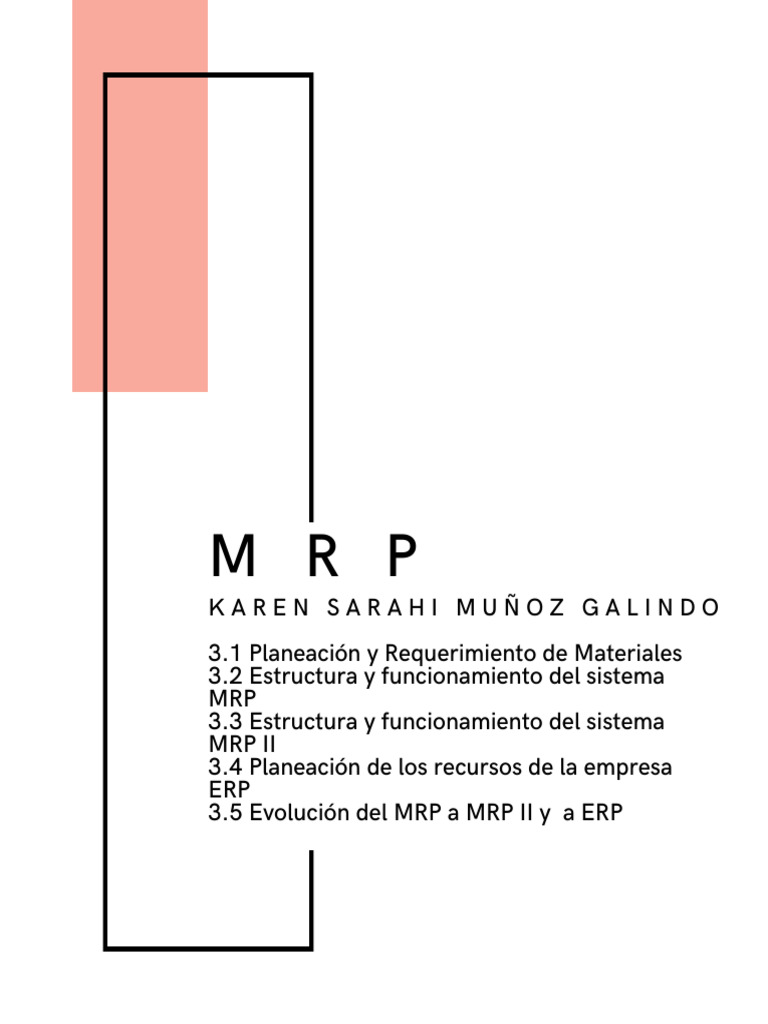 MRP | PDF | Planificación de recursos empresariales | Business