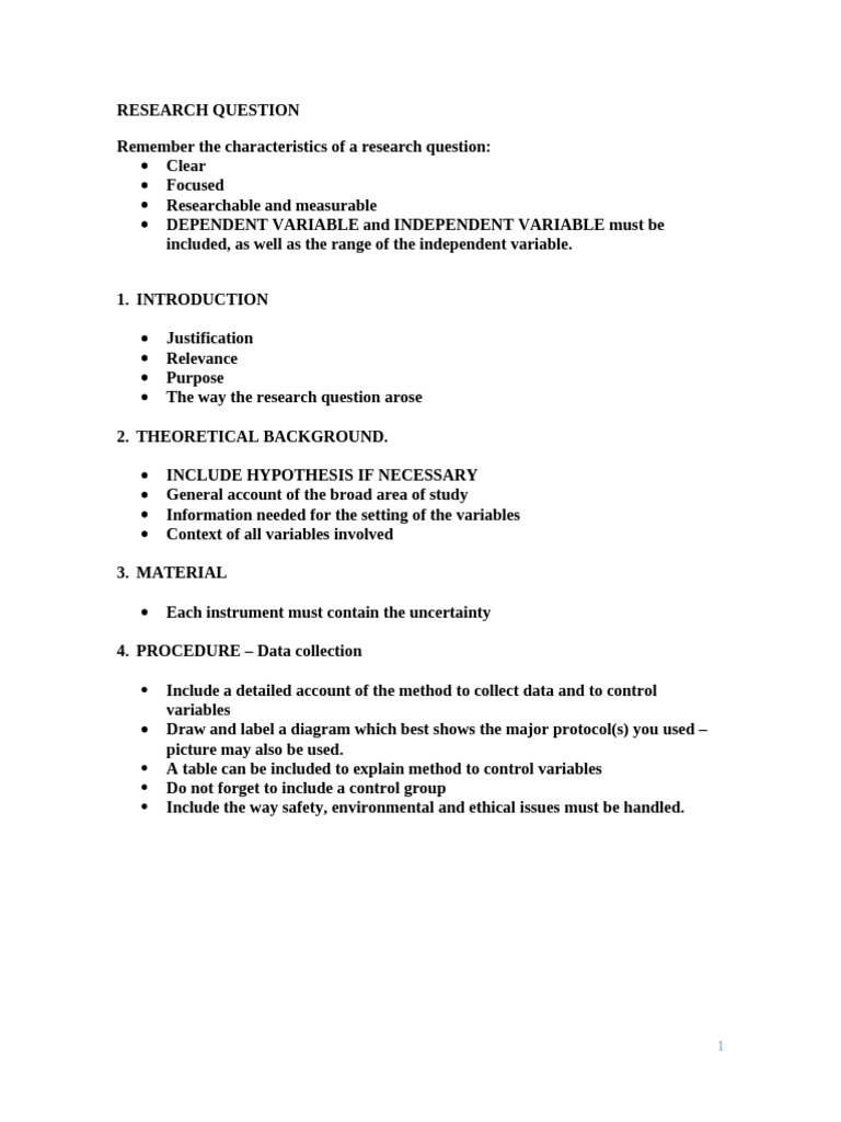 Research Question Framework Guide | PDF