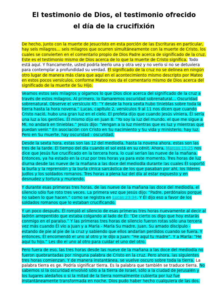 El testimonio de Dios | PDF | Cristo (título) | La resurrección de Jesús