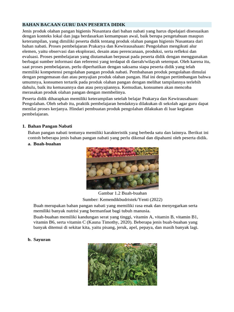 Mengenal Produk Pangan Nabati | PDF