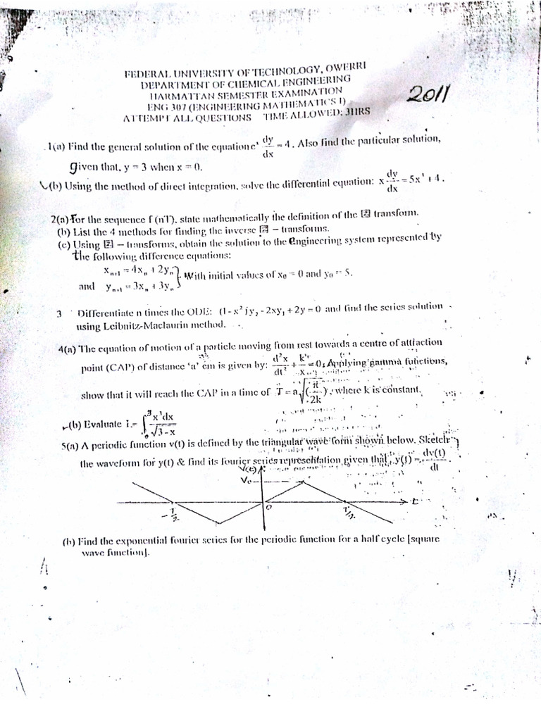 ENG 307 Past Questions | PDF