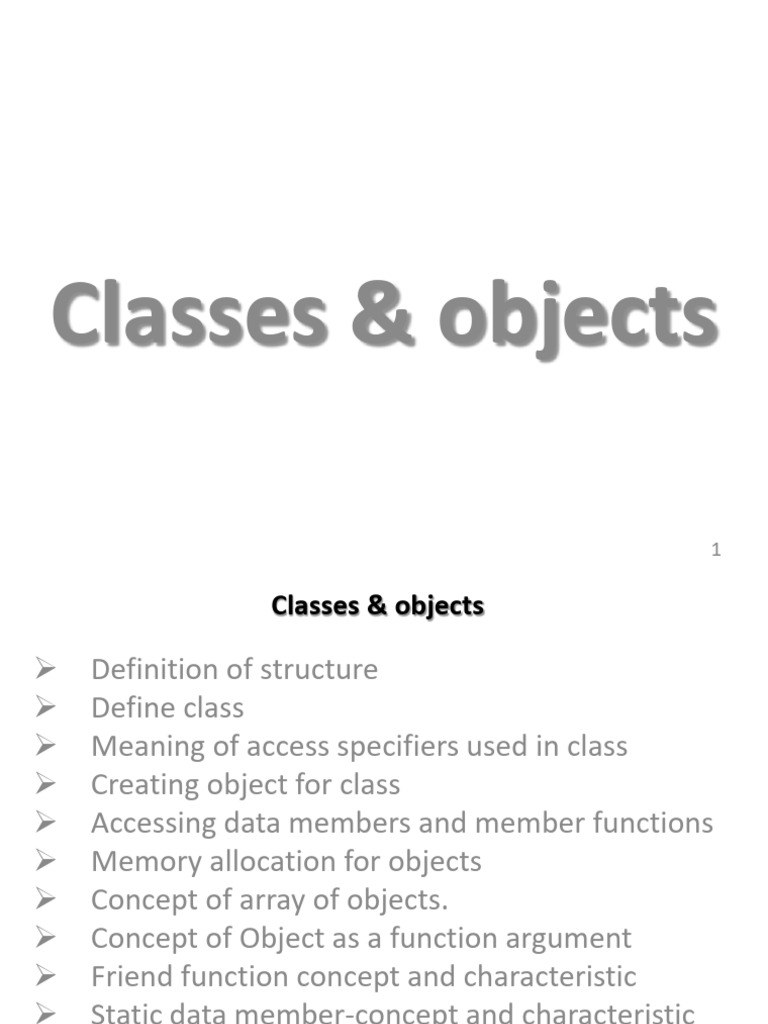 Unit 2 _except Constuctors and Destructors | PDF | Computer Engineering | Computer Science