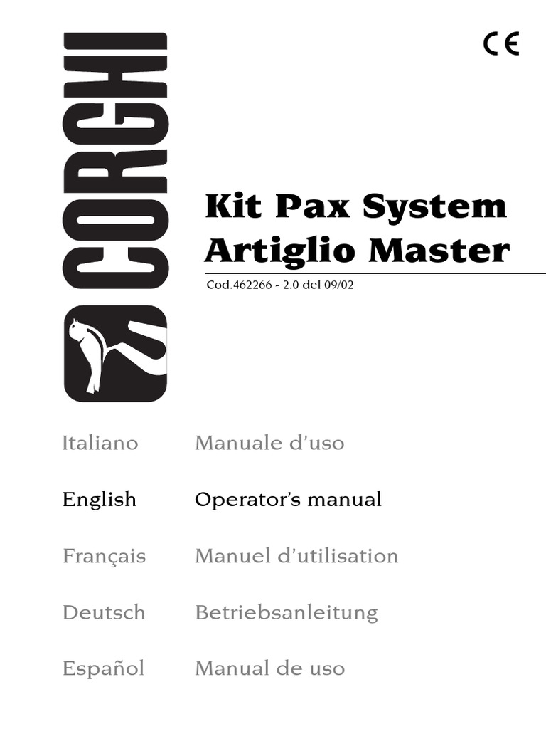 ARTIGLIO Master PAX System Manual | PDF | Tire | Wheel