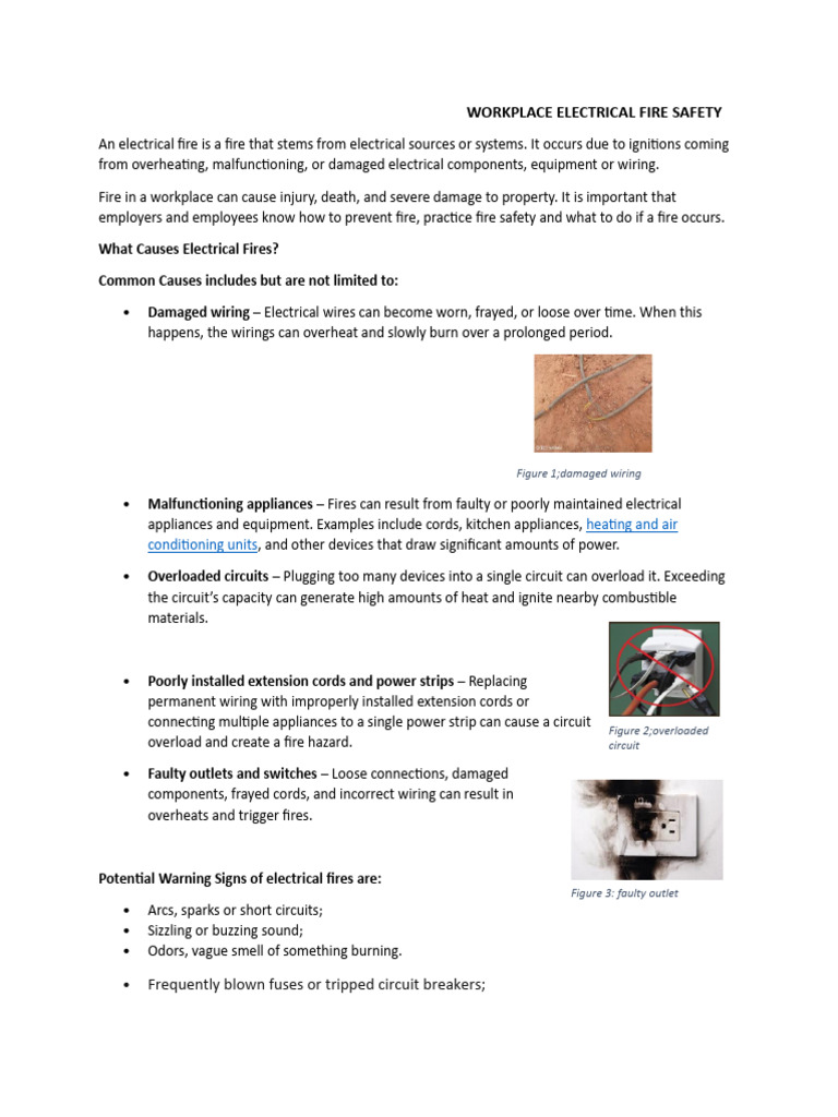 Tailgate WORKPLACE ELECTRICAL FIRE SAFETY | PDF | Electrical Wiring | Fires