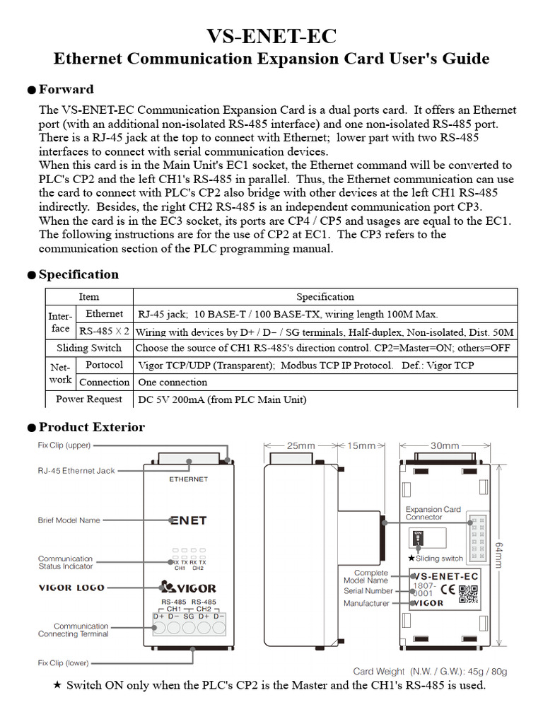 VS-ENET-EC_ENG | PDF | Port (Computer Networking) | Computer Network