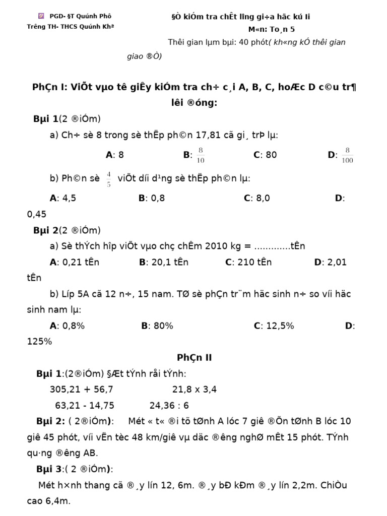De KT Giua k2 Toan Va de Hs Gioi TV | PDF