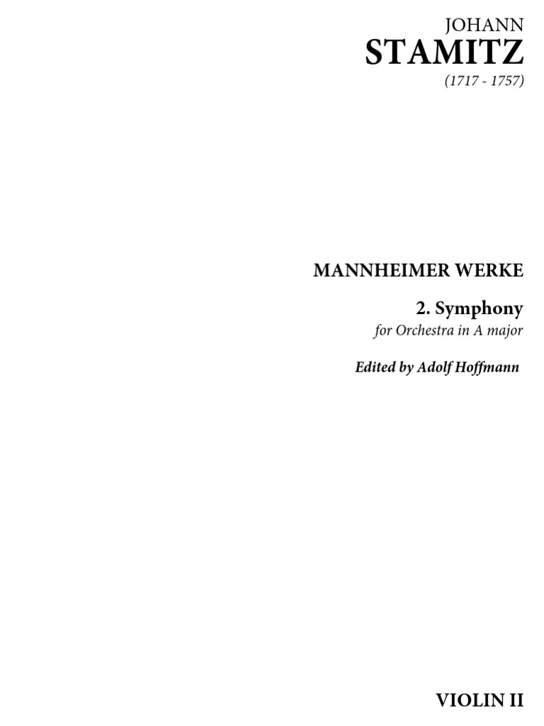 Stamitz A-Dur VL - II | PDF