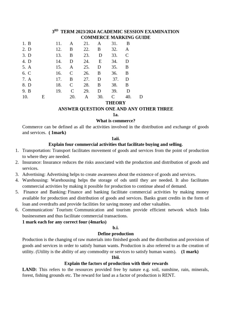 Commerce Marking Guide 2 | PDF | Banks | Stocks