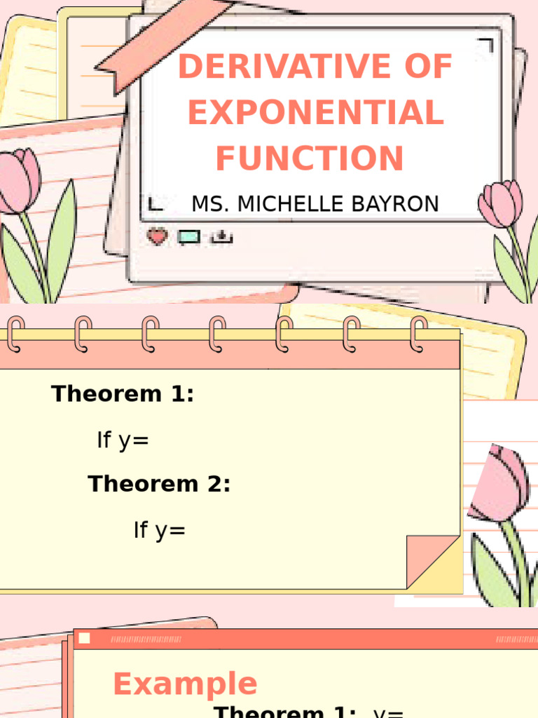 DERIVATIVE OF EXPONENTIAL FUNCTION | PDF