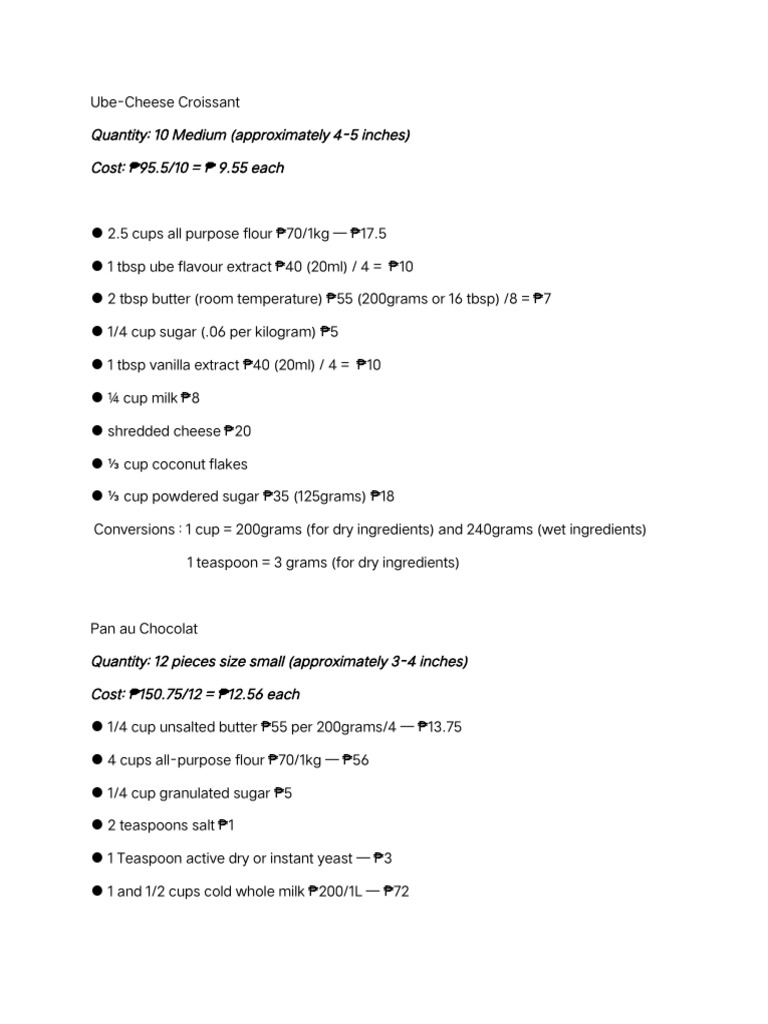 Sample Business Plan: Product Costing | PDF