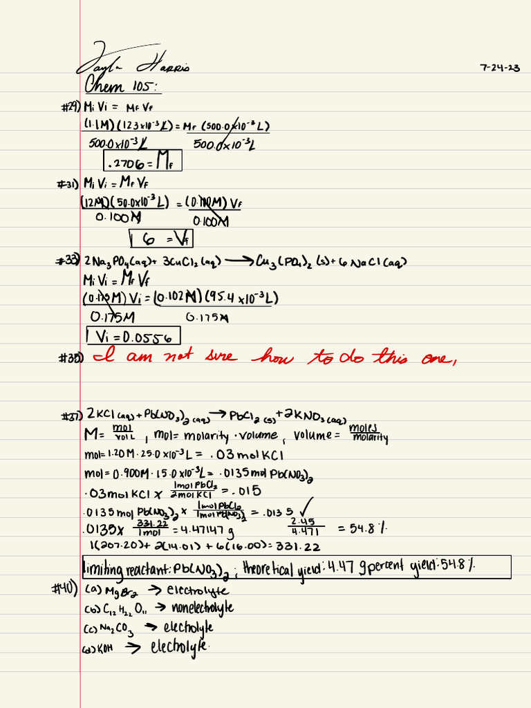 Chem 105 | PDF
