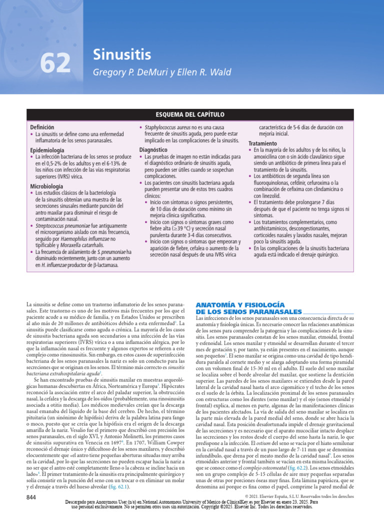 Sinusitis | PDF | Inmunología | Especialidades Medicas