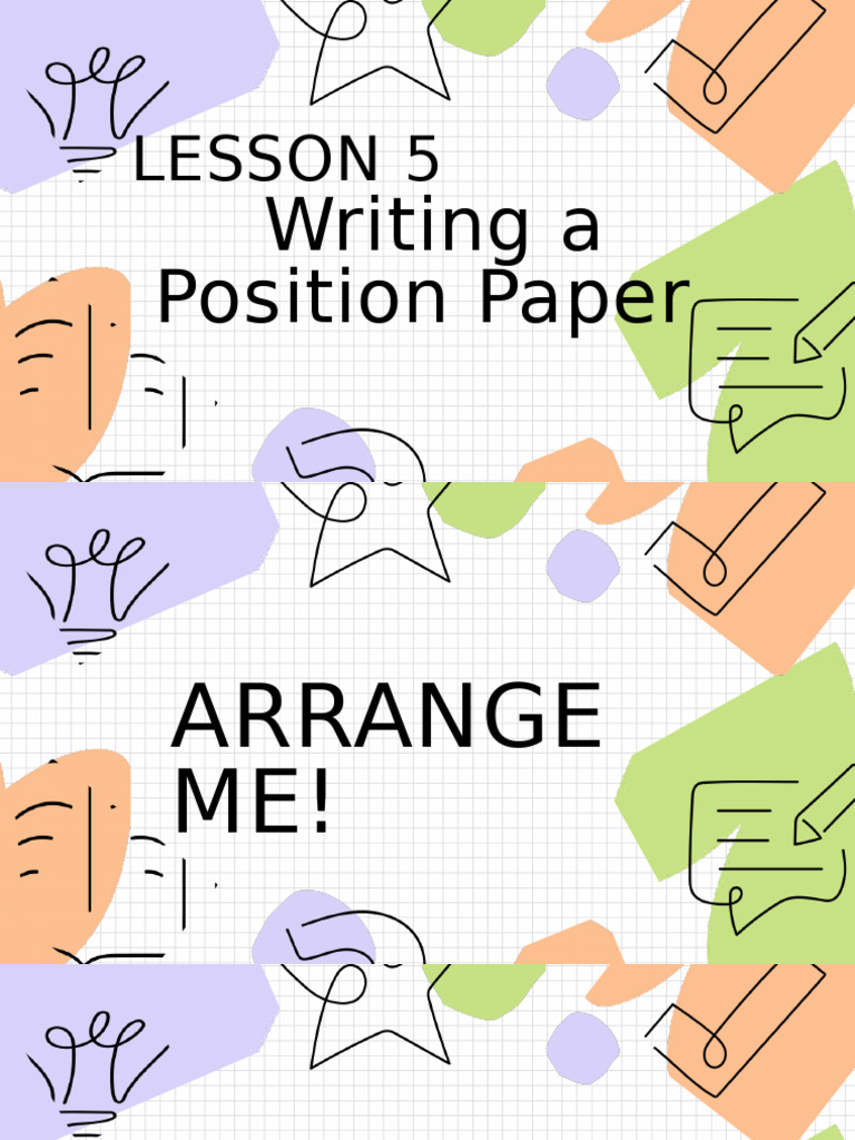 G.11 LESSON 5 POSITION PAPER | PDF | Argument | Evidence