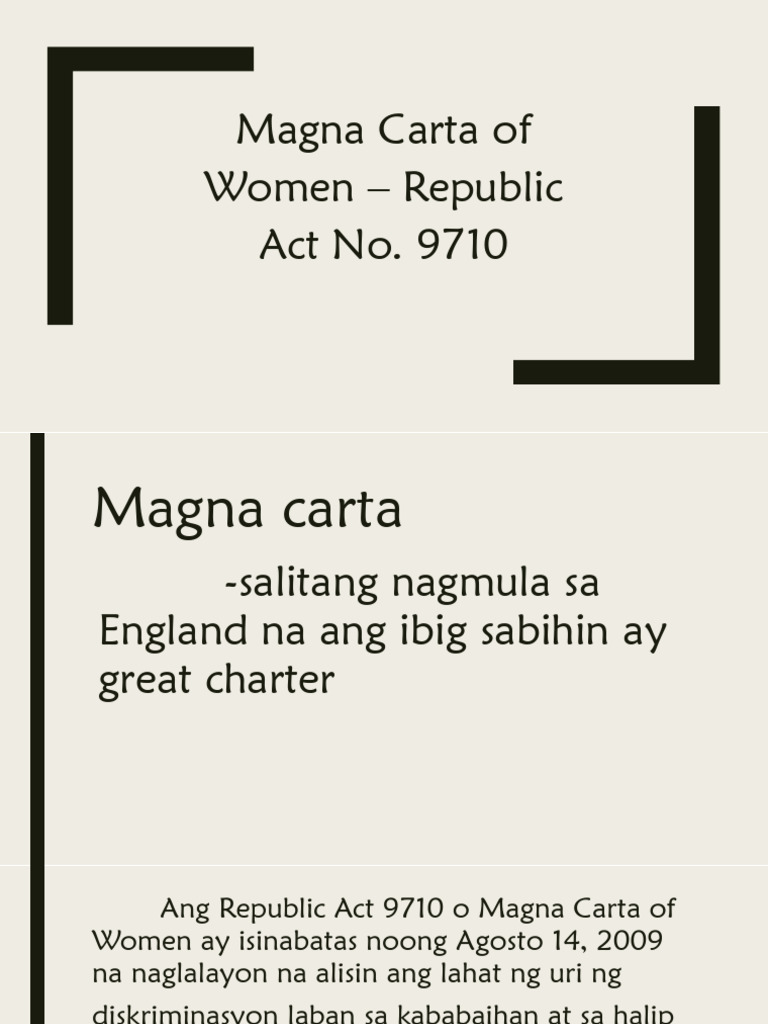 Magna Carta of Women | PDF