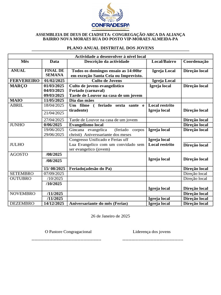 PLANO-ANUAL-DOS-JOVENS-2025 RETIFICADO-015041 | PDF