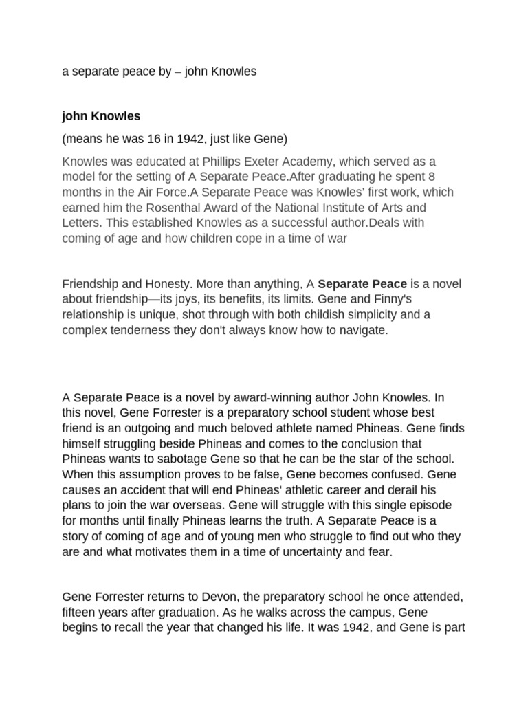 a-separate-peace-by | PDF