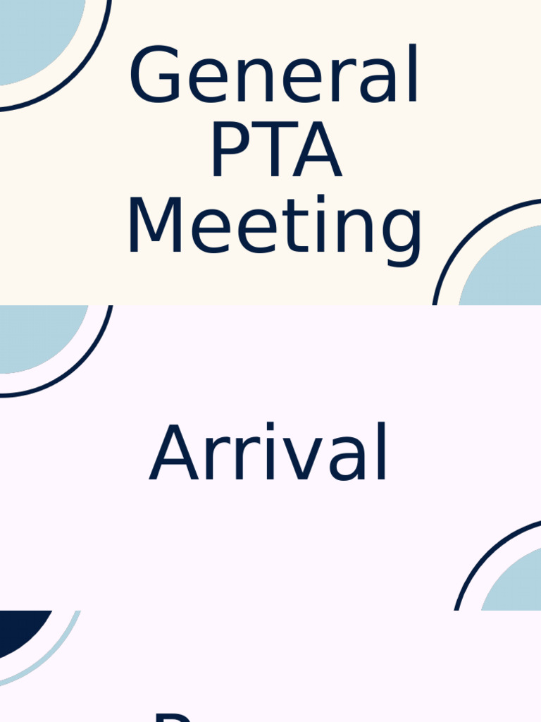 General PTA Meeting 1 | PDF