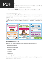 A F O R E S T: Persuasive Techniques Handout | PDF | Mnemonic | Question