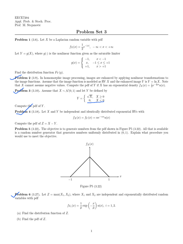 PSet3 | PDF | Probability Density Function | Mathematical Relations
