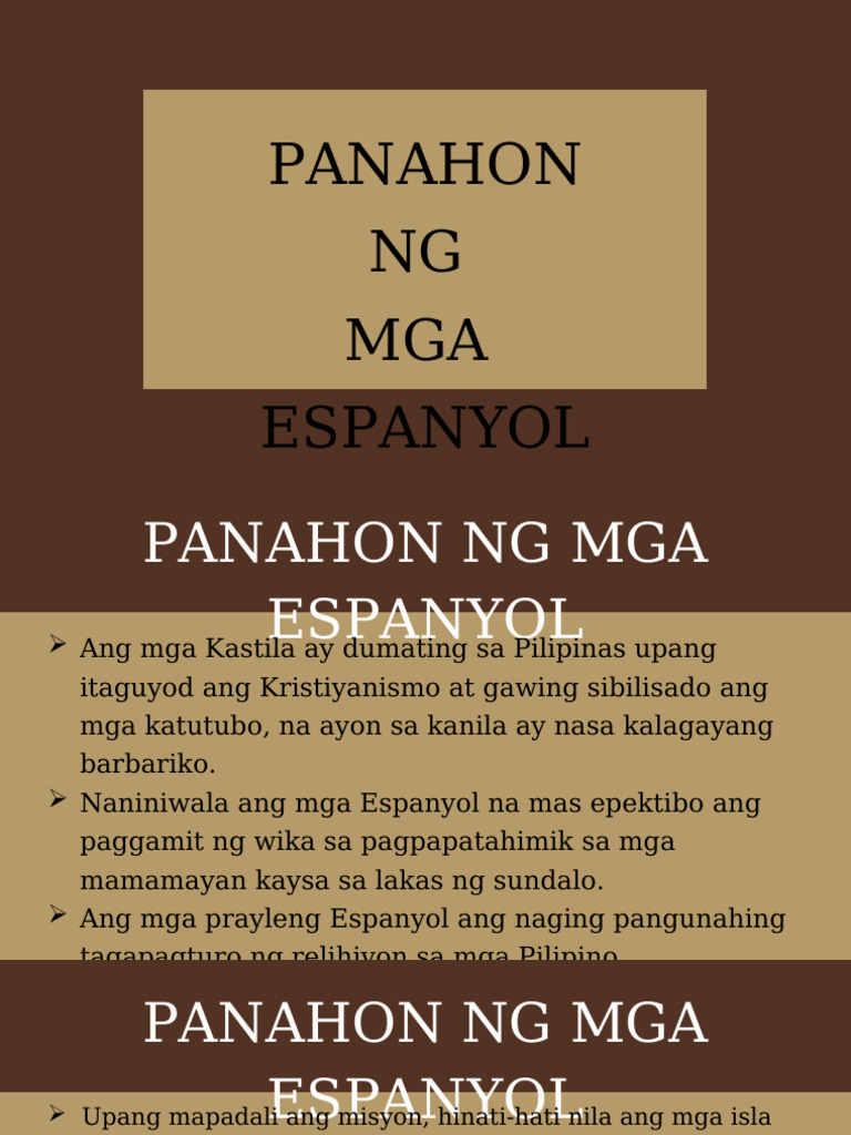Panahon NG MGA Espanyol | PDF