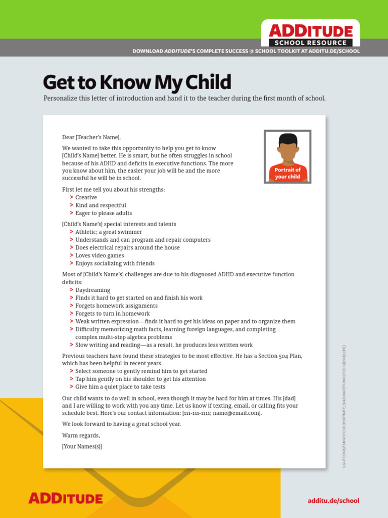 Personalized Teacher Introduction Letter | PDF | Cognition ...