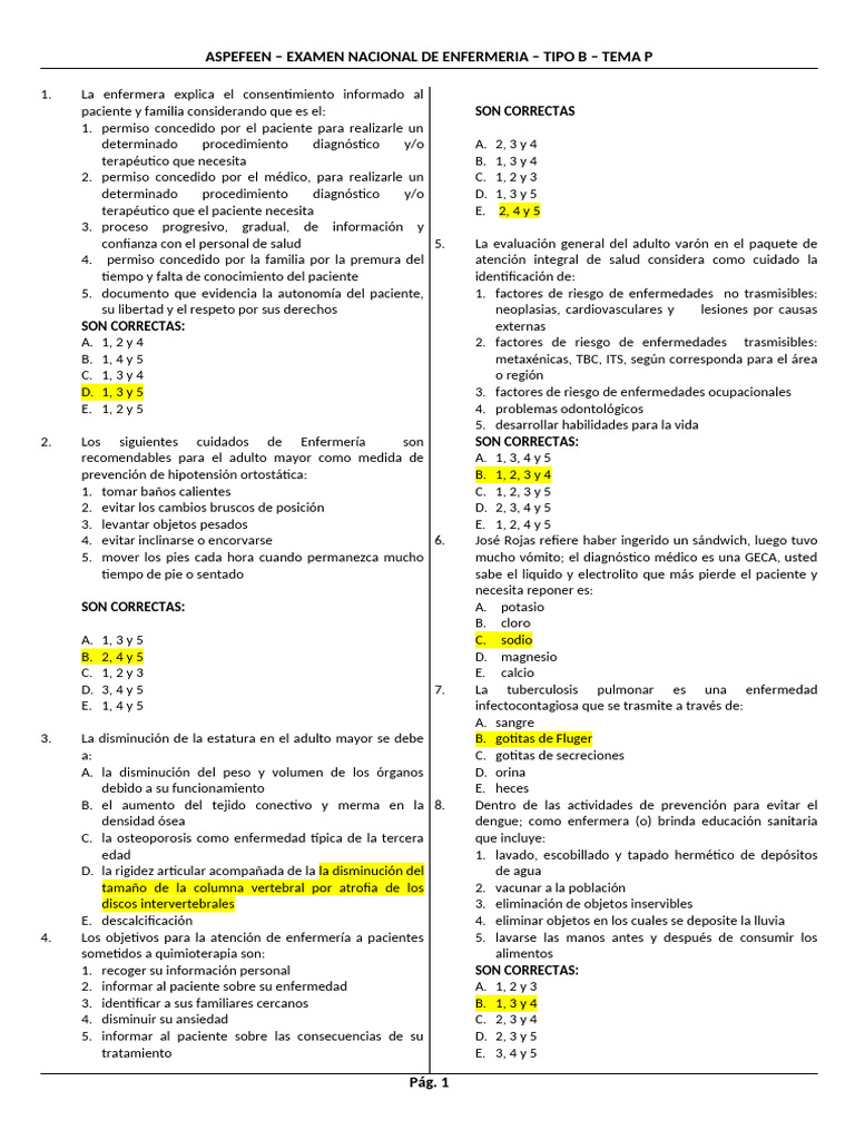 Banco de Preguntas Con Respuestas | PDF | Vacunas | Vejez