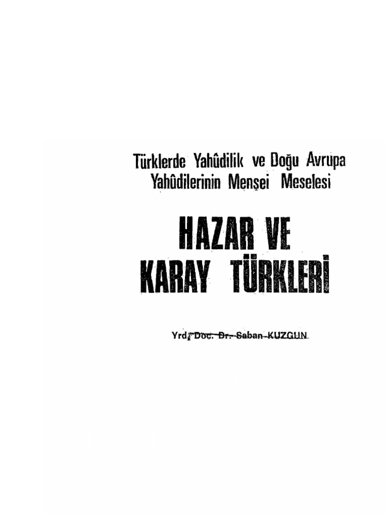 Şaban Kuzgun - Hazar Ve Karay Türkleri | PDF