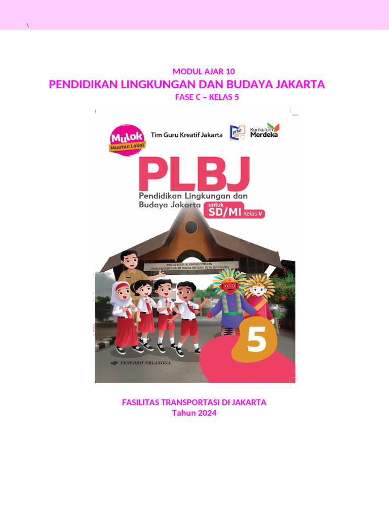 Modul Ajar PLBJ Kelas 5 Fase C Kurikulum Merdeka | PDF