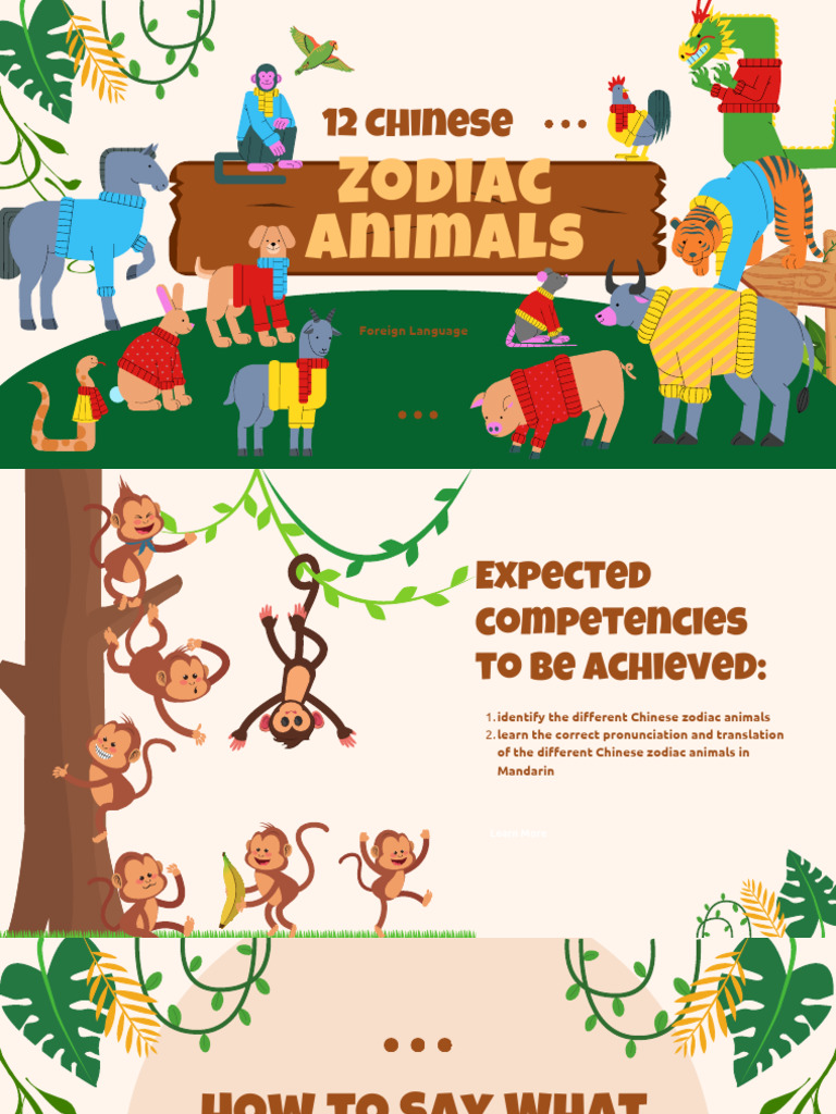 Chinese Zodiac Animals in Mandarin | PDF